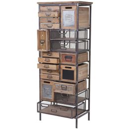 MCW APOTHEKER-SCHRANK TANNE MASSIV Multicolor