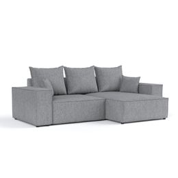 ECKSOFA SENSO mit Schlaffunktion Grau im Neve Stoff