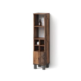 MIDISCHRANK Fucino Eiche rustikal 30 x 130.6 cm kleine T&uuml;r