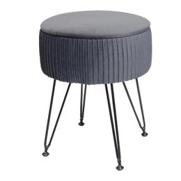 MCW SITZHOCKER Hellgrau, Schwarz