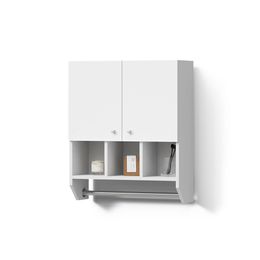 BADSCHRANK Fucino Wei&szlig; 59 x 70.5 cm H&auml;ngeschrank mit 2 T&uuml;ren