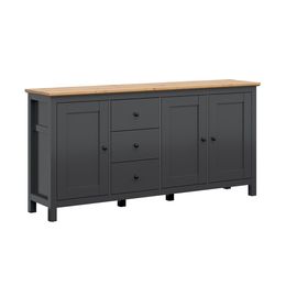 SIDEBOARD Duck Anthrazitgrau und Holz