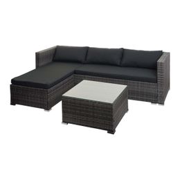 MCW POLY-RATTAN GARNITUR Grau, Grau