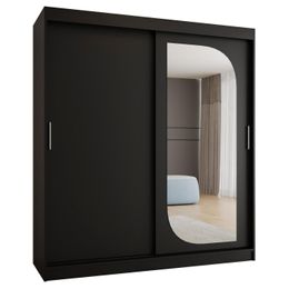 SCHIEBET&Uuml;RENSCHRANK mit Spiegel LUCY 200/180/62 2-t&uuml;rig