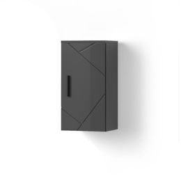 BADSCHRANK Ronco Anthrazit Hochglanz 30 x 59 cm