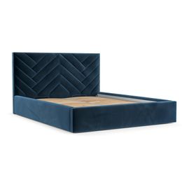 POLSTERBETT Arco 180/200 cm Dunkelblau im Kronos Stoff