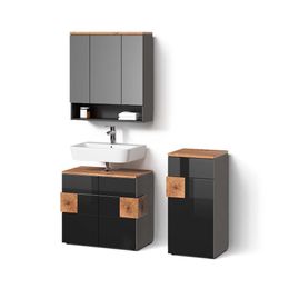 BADM&Ouml;BEL-SET Tanaro Anthrazit 3 Teile