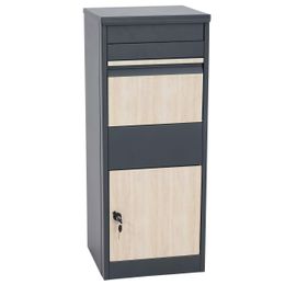 MCW PAKETKASTEN GR&Ouml;&szlig;E L rechteckig Anthrazit, Braun