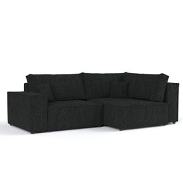 ECKSOFA AVION mit Schlaffunktion Schwarz im Neve Stoff