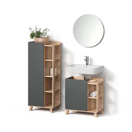 BADM&Ouml;BEL-SET Marano Anthrazit 3 Teile
