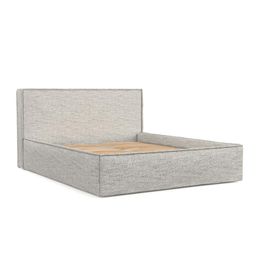 POLSTERBETT Sato mit Stauraum 120/200 cm Hellgrau im Modesto Stoff