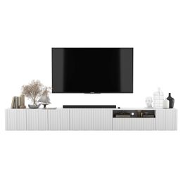 TV-LOWBOARD 2-er Set Elpis2 Wei&szlig; Matt Glamour 150 cm