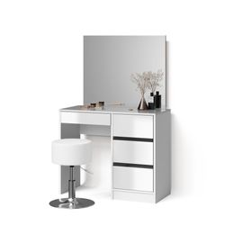 SCHMINKTISCH-SET Imola Wei&szlig; 90 cm mit Hocker