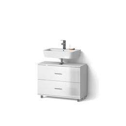 WASCHBECKENUNTERSCHRANK Eisak Wei&szlig; Hochglanz 80 x 60.8 cm
