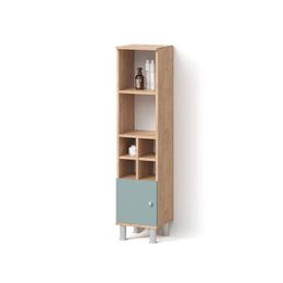 MIDISCHRANK Fucino Gr&uuml;n 30 x 130.6 cm kleine T&uuml;r