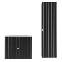 BADM&Ouml;BEL 80cm Lexa 2er-Set Schwarz