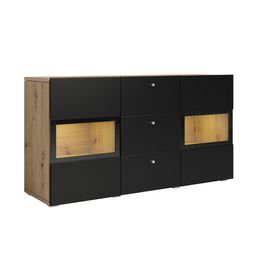 SIDEBOARD Sloan Schwarz und Holz