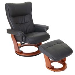 MCA RELAXSESSEL MIT HOCKER Schwarz
