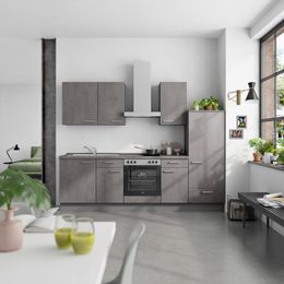Nobilia K&uuml;chenblock Riva Low m. Ger&auml;ten Schieferfarben