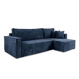 ECKSOFA Ezekiel 3 Sitzpl&auml;tze Blau