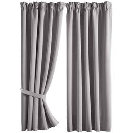 gardinenbox VORHANG 2ER SET NEWYORK HxB 245x140 cm Grau