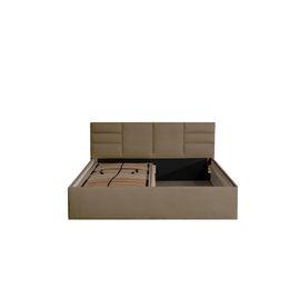 Halmon Schlafkomfort Betten POLSTERBETT Madera Sahara 160 x 200 x 40 cm Stauraum unter der Liegefl&auml;che Mit hochwertiger Matratze H3 (bis 120 kg) und Lattenrost