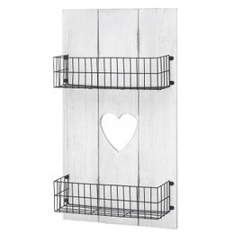 MCW WANDREGAL MASSIVHOLZ SHABBY Wei&szlig;, Schwarz