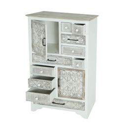 MCW KOMMODE Wei&szlig;, Braun