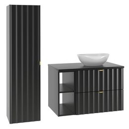BADM&Ouml;BEL 80.6cm Lexa 2er-Set Schwarz