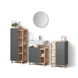 BADM&Ouml;BEL-SET Marano Anthrazit 4 Teile