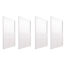 MCW SCHIEBET&Uuml;R F&Uuml;R PERGOLA Wei&szlig; 4er-Set-Set