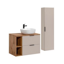 BADM&Ouml;BEL 80.6cm Adriel 2er-Set Beige