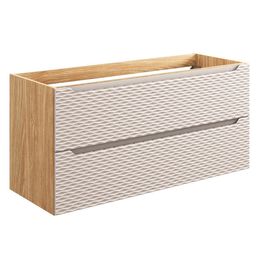 WASCHTISCHUNTERSCHRANK 120cm Elora Beige und Holz