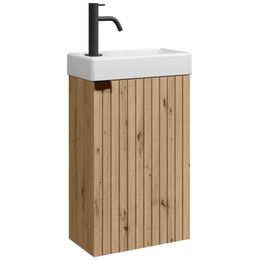 Badplaats G&Auml;STE-WC-M&Ouml;BELSET Bosco 2 Teile Eiche - 40 x 22 x 68 cm