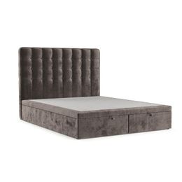 POLSTERBETT Celestia mit Stauraum 200/200 cm Braun im Lotta Stoff