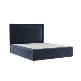 POLSTERBETT Salma mit Stauraum 120/200 cm Marineblau im Lotta Stoff