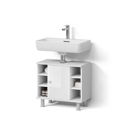 WASCHBECKENUNTERSCHRANK Fucino Wei&szlig; Hochglanz 60 x 54 cm