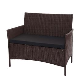 MCW POLY-RATTAN GARTENBANK Braun, Schwarz