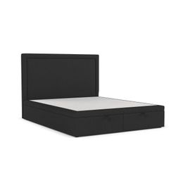 POLSTERBETT Salma mit Stauraum 120/200 cm Schwarz im Megan Stoff