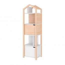 B&Uuml;CHERREGAL Holz und Wei&szlig;