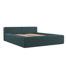 POLSTERBETT Casto mit Stauraum 180/200 cm Gr&uuml;n im Blur Stoff