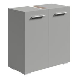 Badplaats WASCHBECKENUNTERSCHRANK Jupiter 2 T&uuml;ren Grau Matt - 60 x 30 x 60 cm