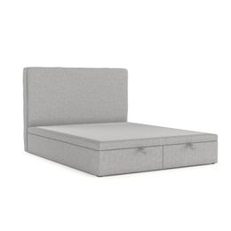 POLSTERBETT Hush mit Stauraum 140/200 cm Grau im Megan Stoff