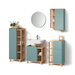 BADM&Ouml;BEL-SET Marano Blau-Grau 5 Teile