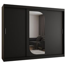 SCHIEBET&Uuml;RENSCHRANK mit Spiegel LUCY 200/250/62 3-t&uuml;rig