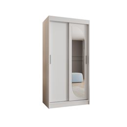 SCHIEBET&Uuml;RENSCHRANK mit Spiegel LUCY 200/120/62 2-t&uuml;rig