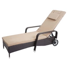 MCW POLY-RATTAN SONNENLIEGE Braun, Beige