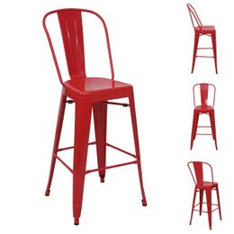 MCW BARHOCKER METALL Rot 4er-Set