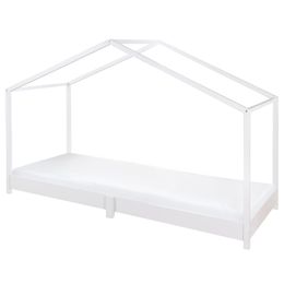 Roba HAUSBETT 90 x 200 cm Bodenbett wei&szlig;