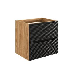 WASCHTISCHUNTERSCHRANK 60cm Elora Schwarz und Holz
